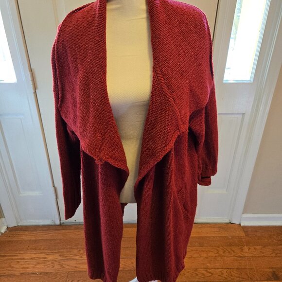 Cynthia Rowley | Sweaters | Cynthia Rowley Red Xl Cardigan Tunic Length ...